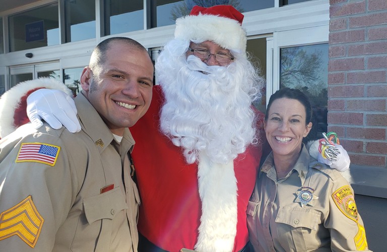 HIGH DESERT CORRECTIONAL OFFICERS WITH SANTA